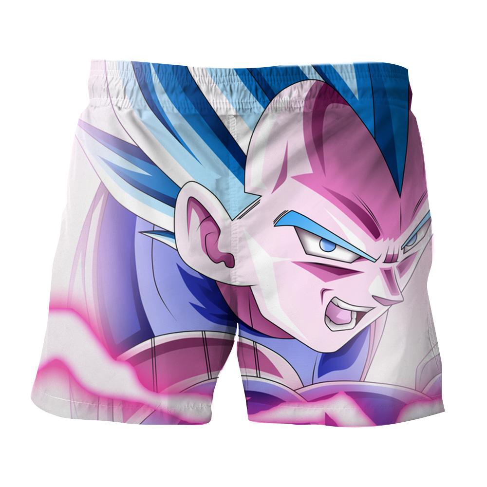 Dragon Ball Vegeta God Blue Portrait Angry 3D Print Dope Shorts