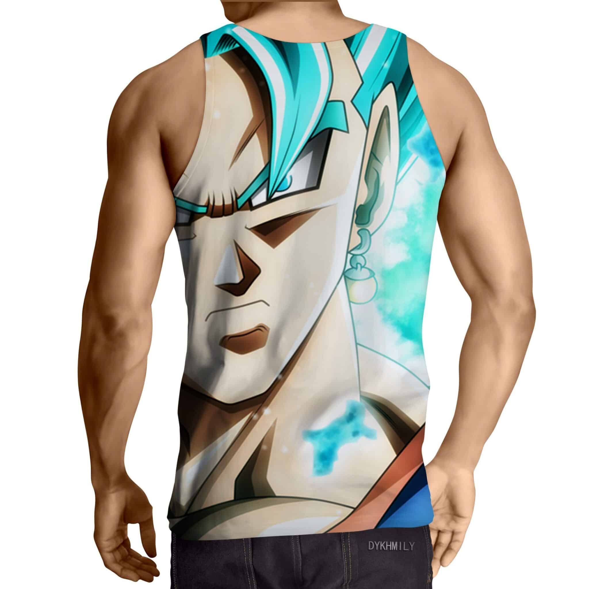DBZ Son Goku Super Saiyan God Blue Portrait Stylish Tank Top