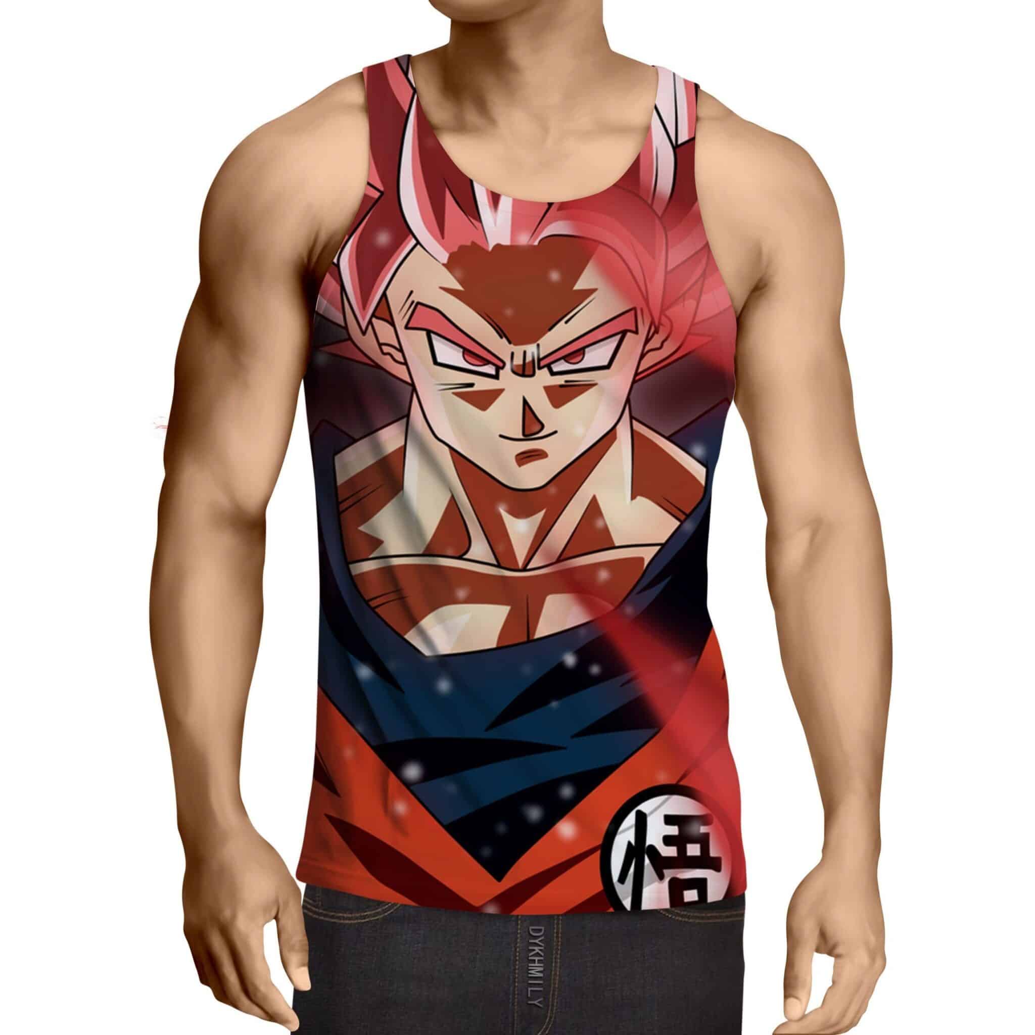 Dragon Ball Son Goku Super Saiyan Rose Portrait Cool Tank Top