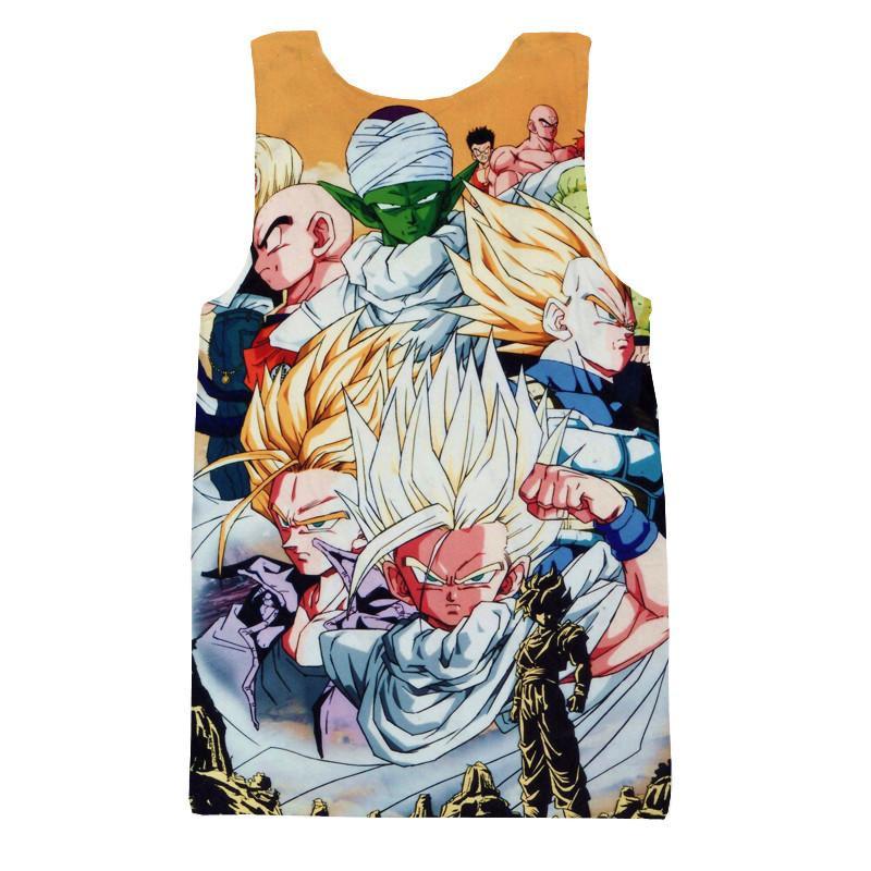 DBZ Goku Vegeta Gohan Piccolo Krillin Fusion Dance Cool Design Tank Top