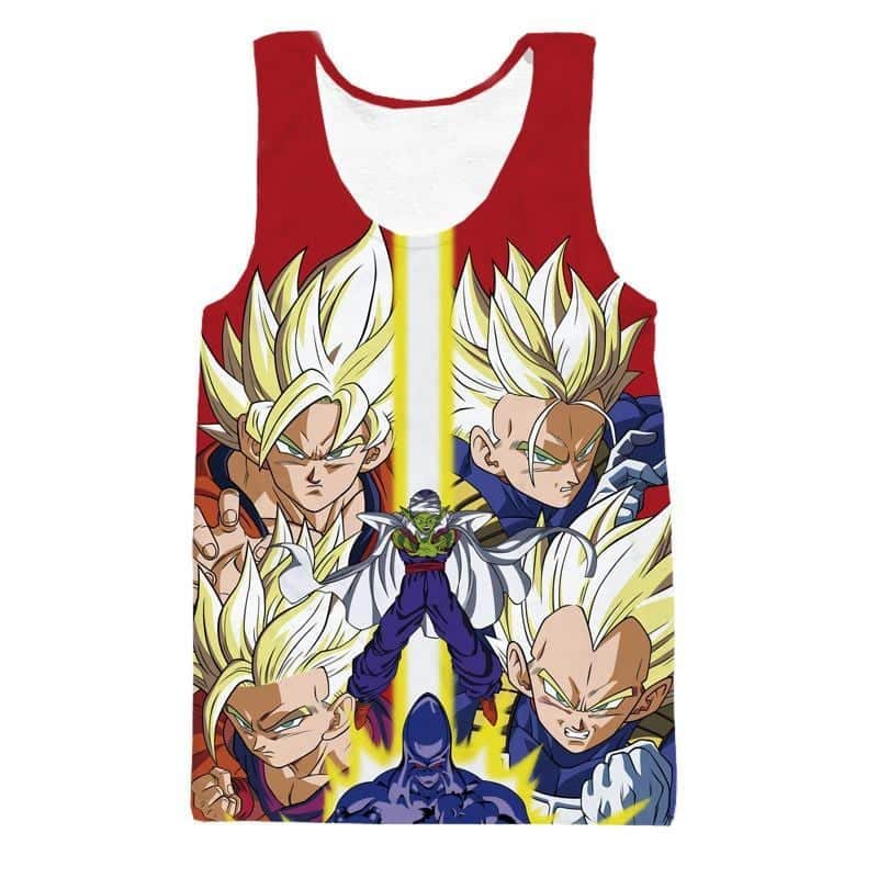 Dragon Ball Goku Vegeta Saiyan Piccolo Namekian Vibrant Design Tank Top