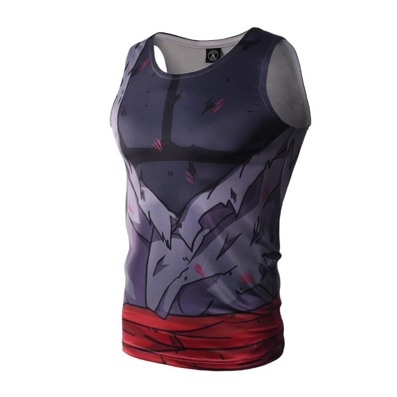 Dragon Ball Super Goku Black Torn Up Wounded Compression Tank Top